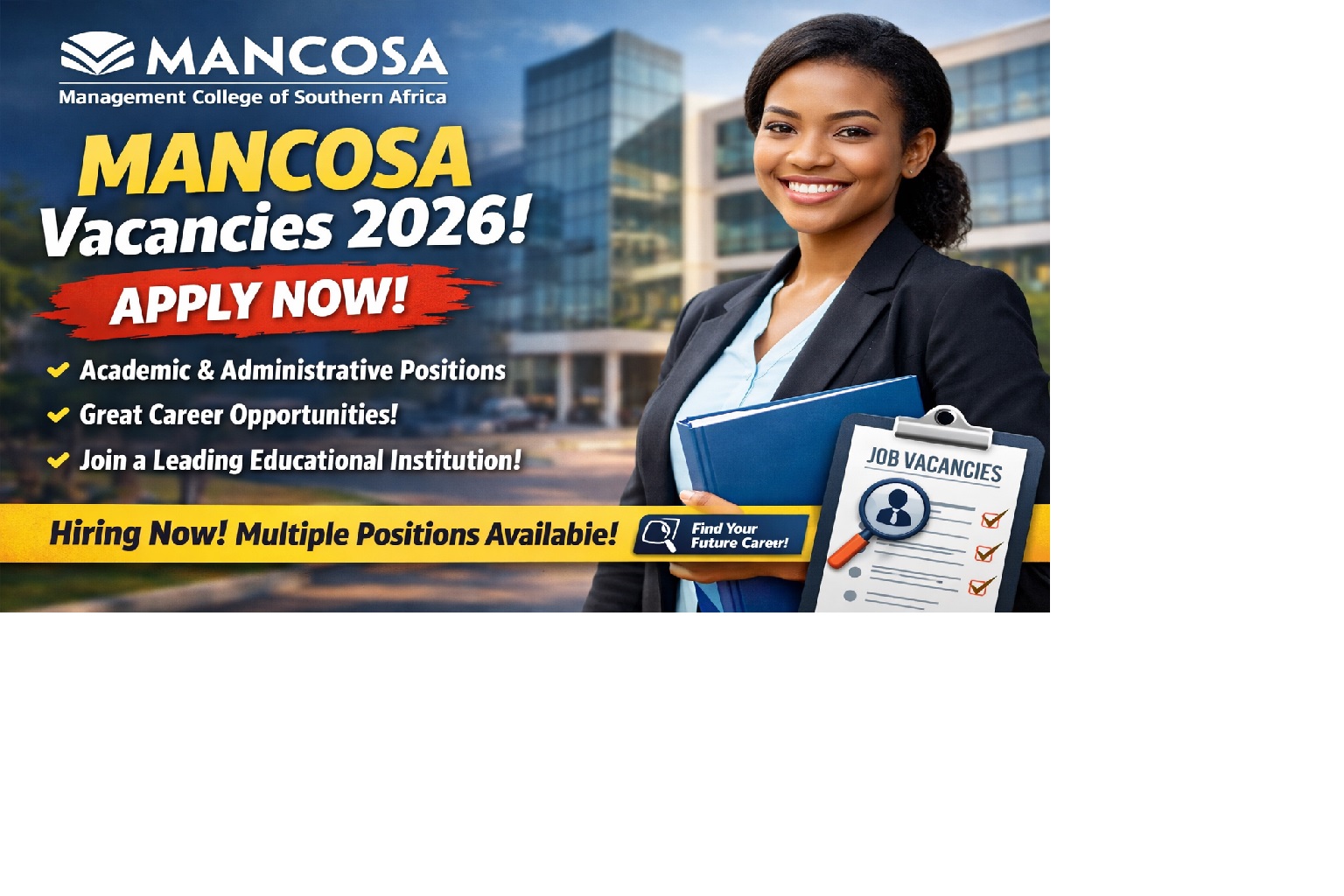 MANCOSA Vacancies 2026: Latest Academic and Administrative Job ...