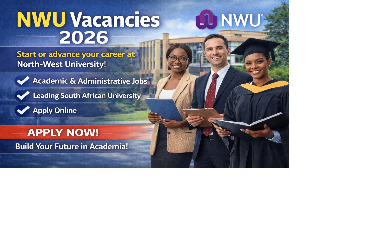 NWU Vacancies 2026 Latest North-West University Jobs, Requirements ...
