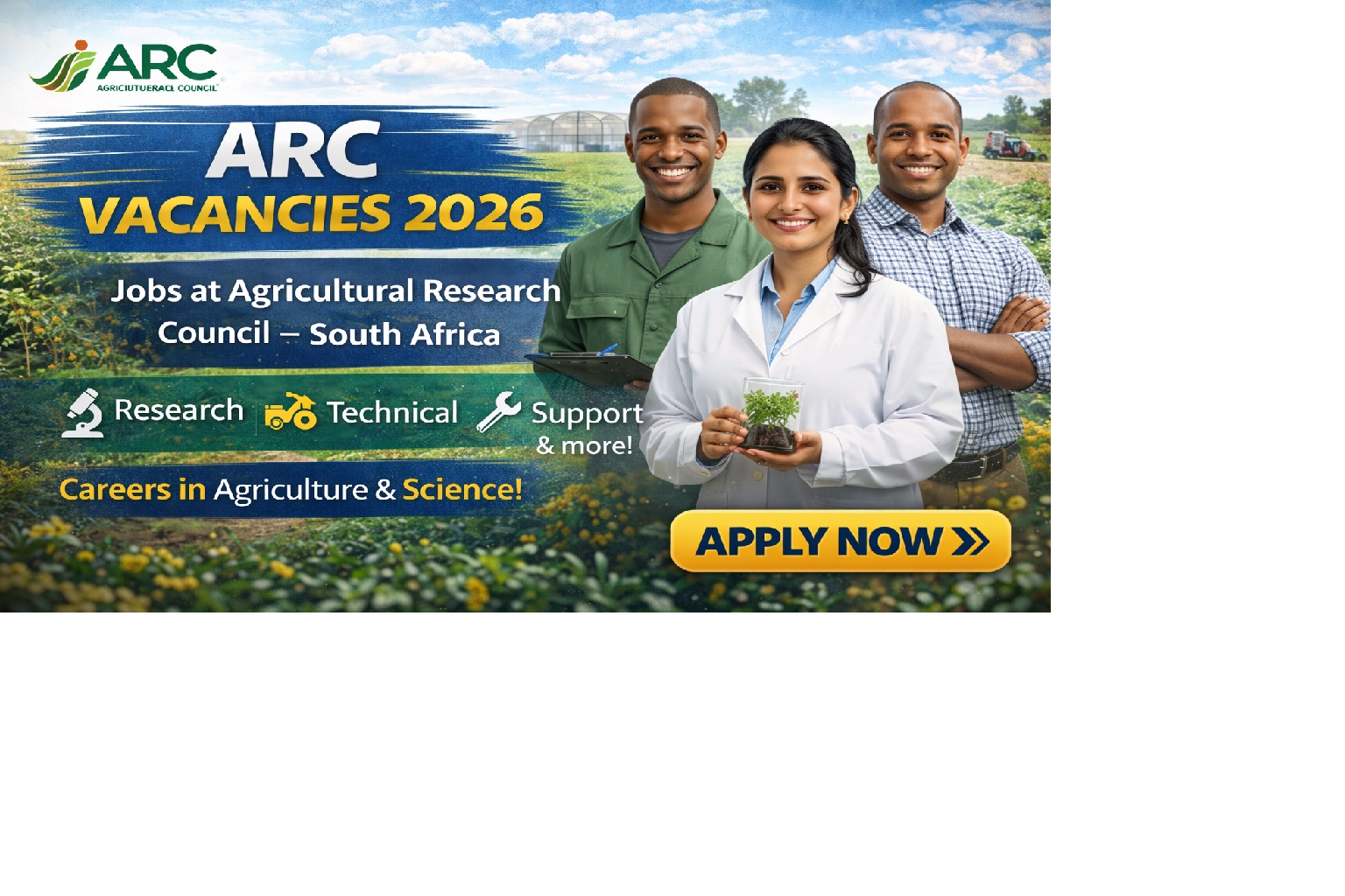 ARC Vacancies 2026 Agricultural Research Council Jobs in South Africa ...