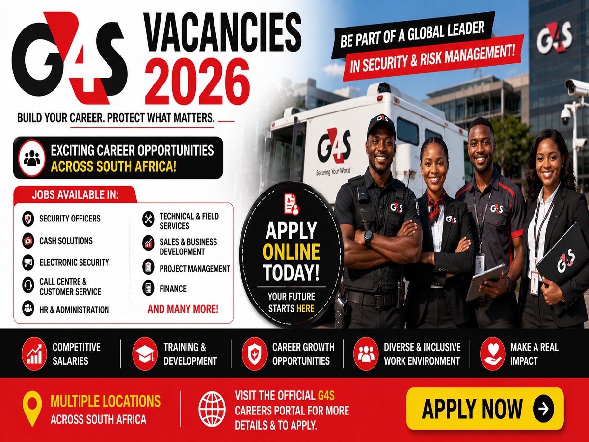 G4S Vacancies 2026 Latest Security Job Opportunities in South Africa ...