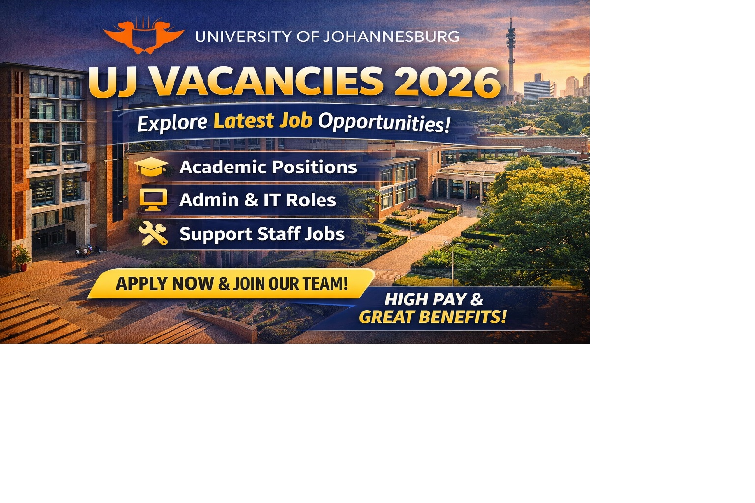 UJ Vacancies 2026 Latest Job Opportunities at University of ...